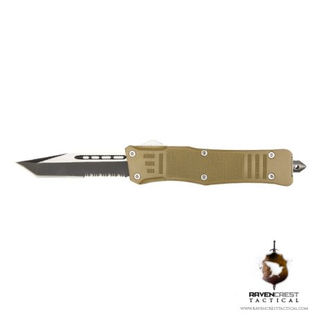 RCT-1 Raven OTF (out the front) Knife - Troy Coyote Tan Cerakote - Shop Now
