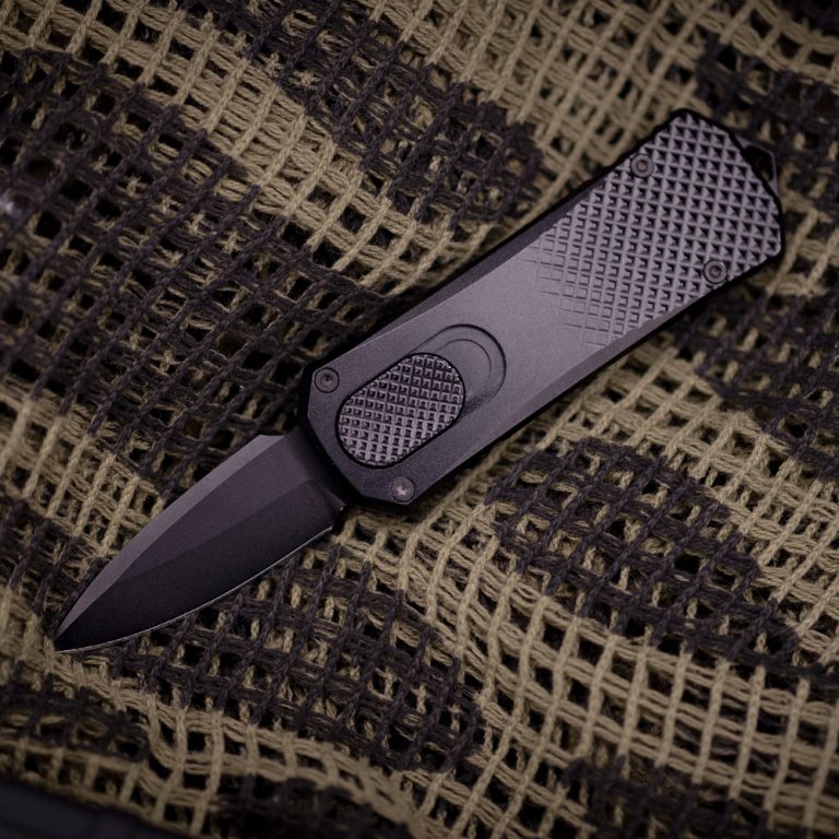 Micro Hornet OTF Knife (Black) - RavenCrest Tactical