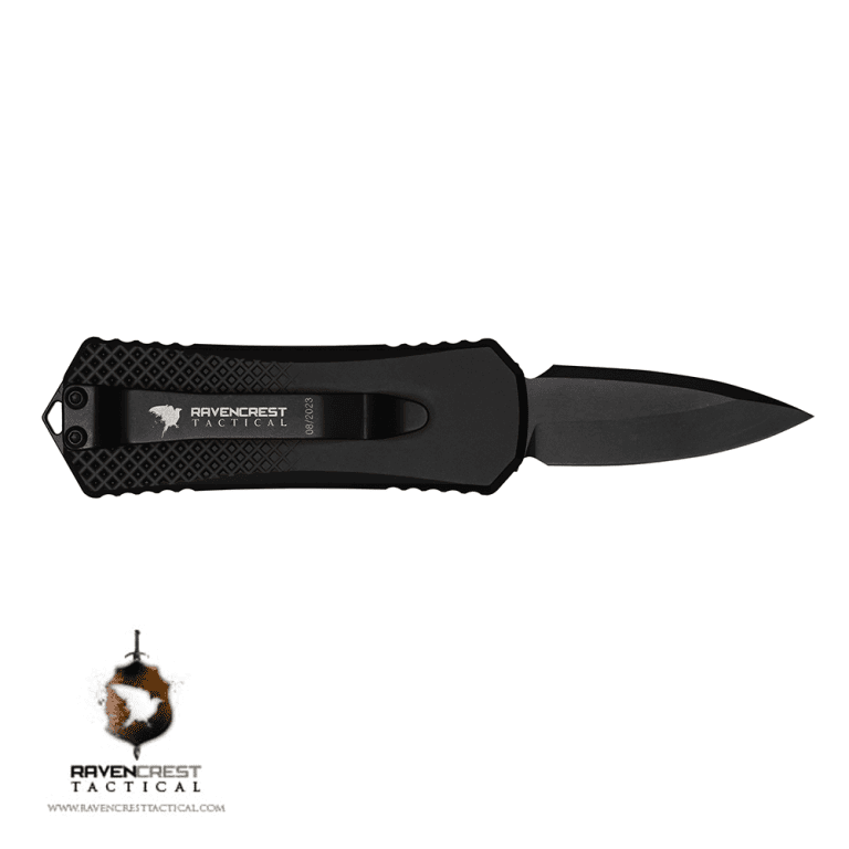 Micro Hornet OTF Knife (Black) - RavenCrest Tactical