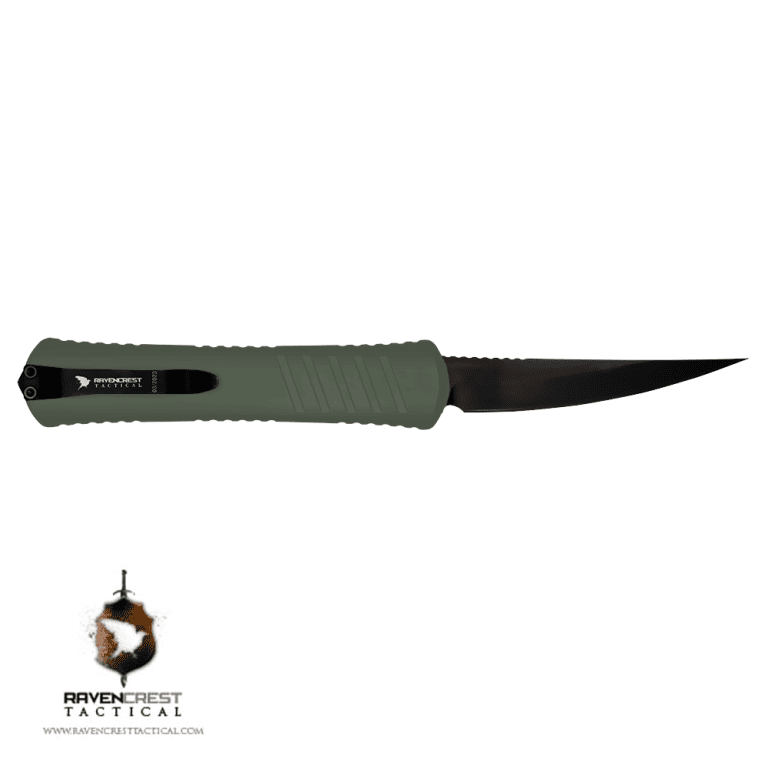 "Side Fire" Covert Reaver OTF (out the front) Knife - Mil Spec OD Green ...