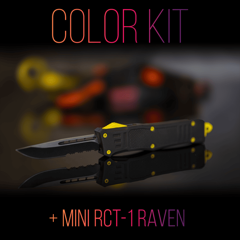 Mini RCT-1 Raven OTF (out the front) Knife - Care Kit - Shop Now